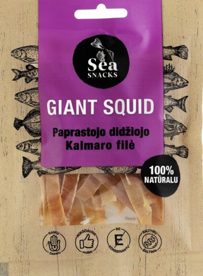 SEA SNACKS Dried strips of Giant Squid Fillet, 30g / Kalmaras | Natures ...